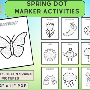 Spring Dot Marker Activities Do A Dot Marker Coloring Preschool Spring ...