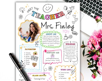 Meet the Teacher Back to School Flyer Meet the Teacher - Etsy