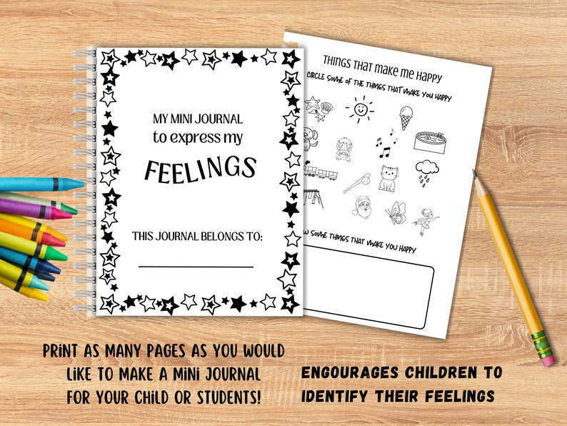 Kids Feelings Journal | Feelings Journal for Children | Emotions for ...