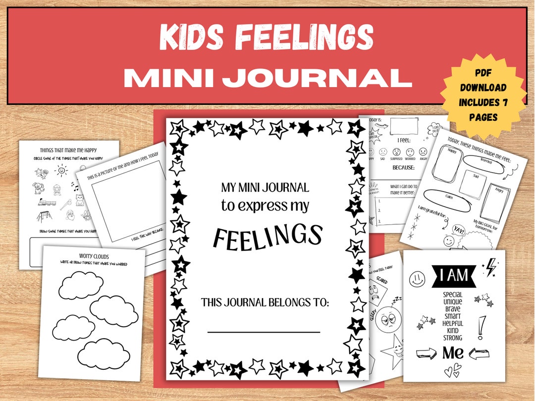 Kids Feelings Journal | Feelings Journal for Children | Emotions for ...