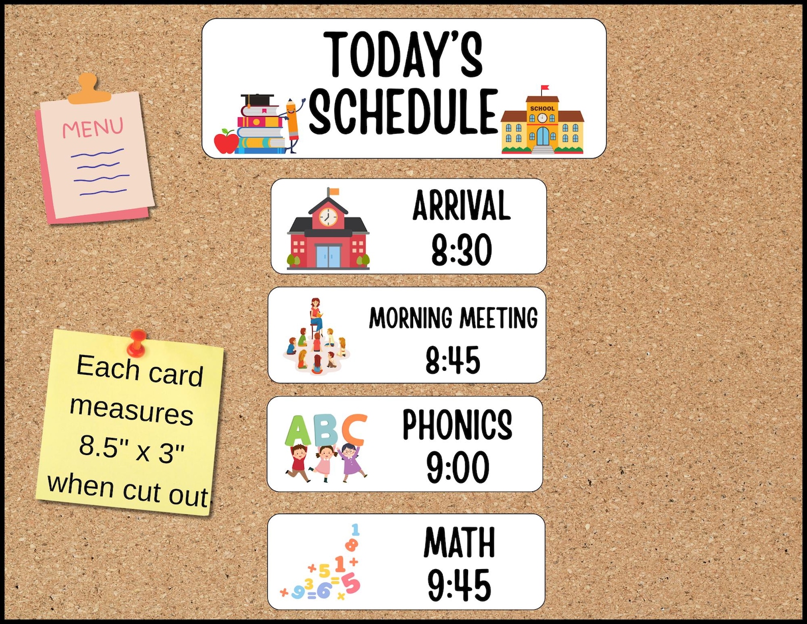 Daily Routine Cards for Teachers | Editable School Schedule Cards for ...