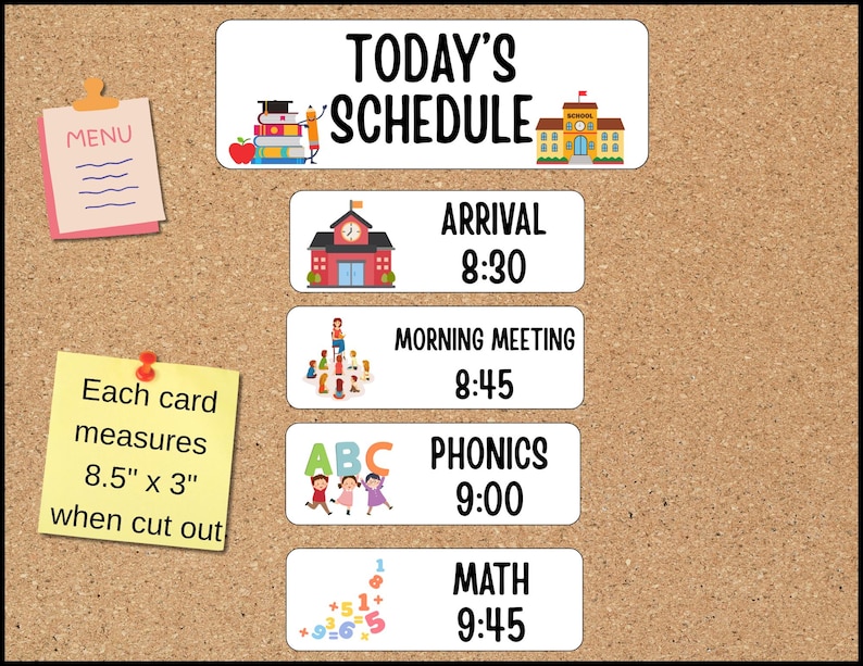 Daily Routine Cards for Teachers | Editable School Schedule Cards for ...