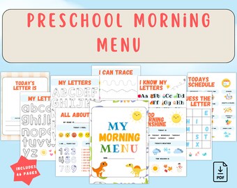 Preschool Morning Menu Printable Homeschool Preschool Worksheets ...