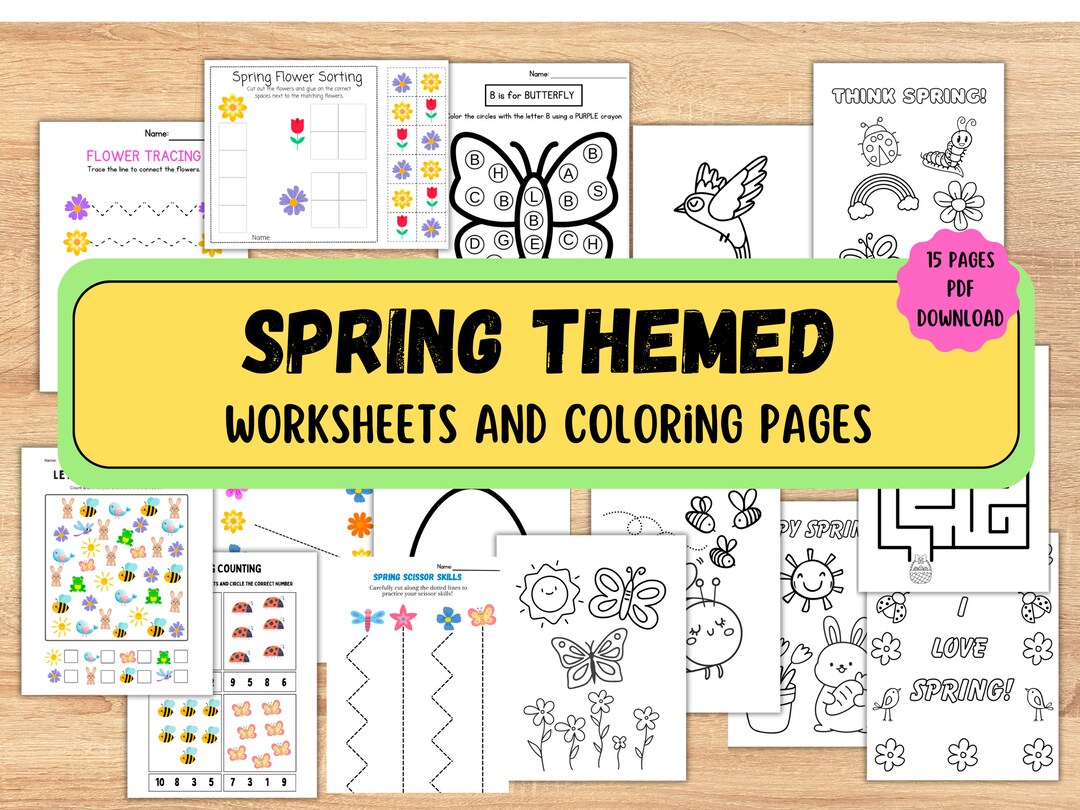 Preschool Spring Worksheets Spring & Easter Printables Spring Activity ...