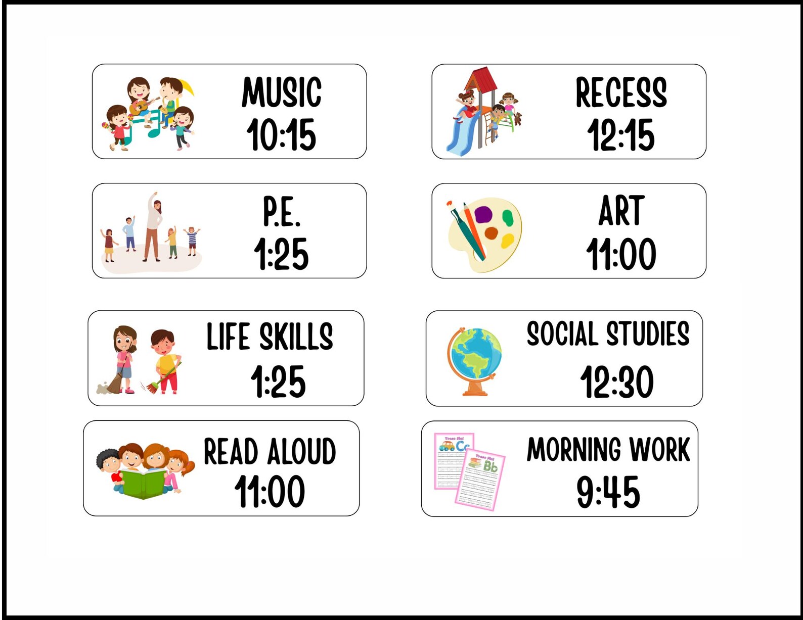 Daily Routine Cards for Teachers | Editable School Schedule Cards for ...