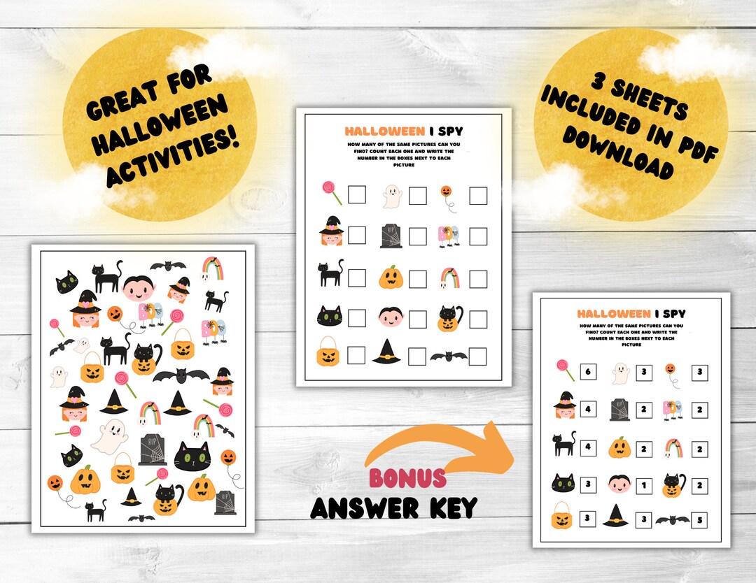 Halloween Activities | Halloween I Spy | Activities for Kids ...