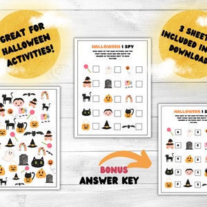 Halloween Activities | Halloween I Spy | Activities for Kids ...