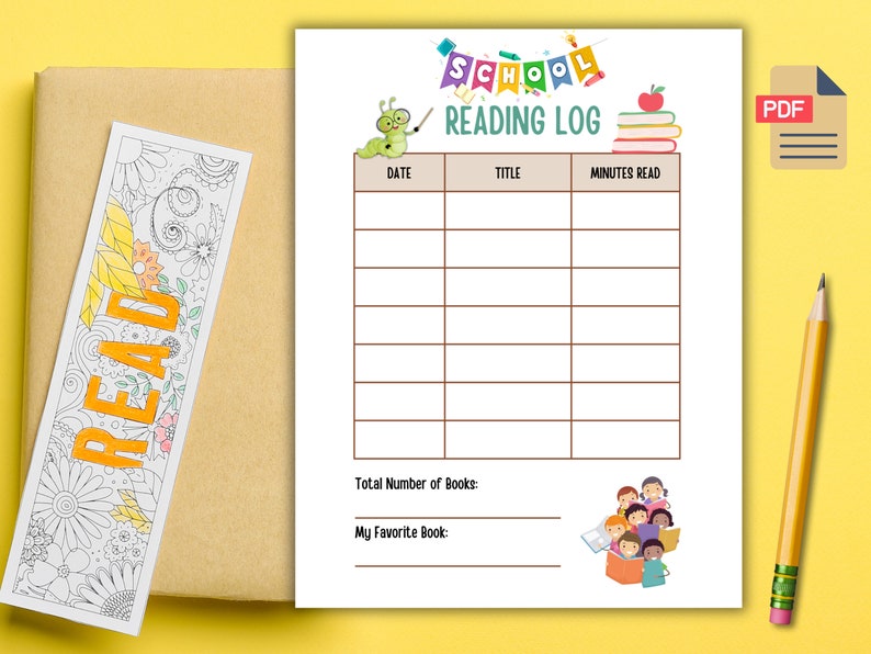 Reading Log | Reading Tracker | School Reading Log | Kids Reading Log ...