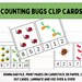 Counting Bugs Clip Cards, Preschool Counting 1-10, Preschool Math ...