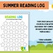 Summer Reading Log Reading Log for Kids Reading Log Summer Reading ...