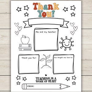 Teacher Appreciation Gift Printable - Thank You Letter for Teachers ...