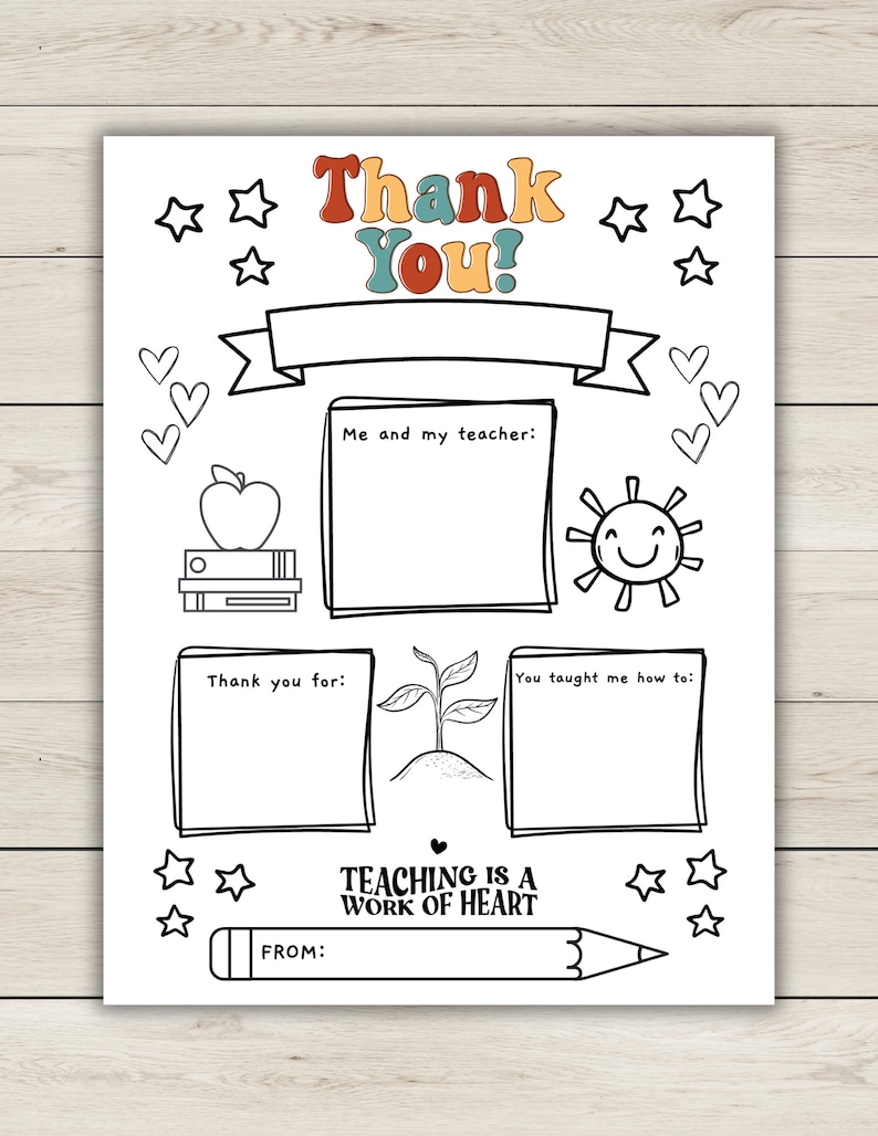 Teacher Appreciation Gift Printable - Thank You Letter for Teachers ...