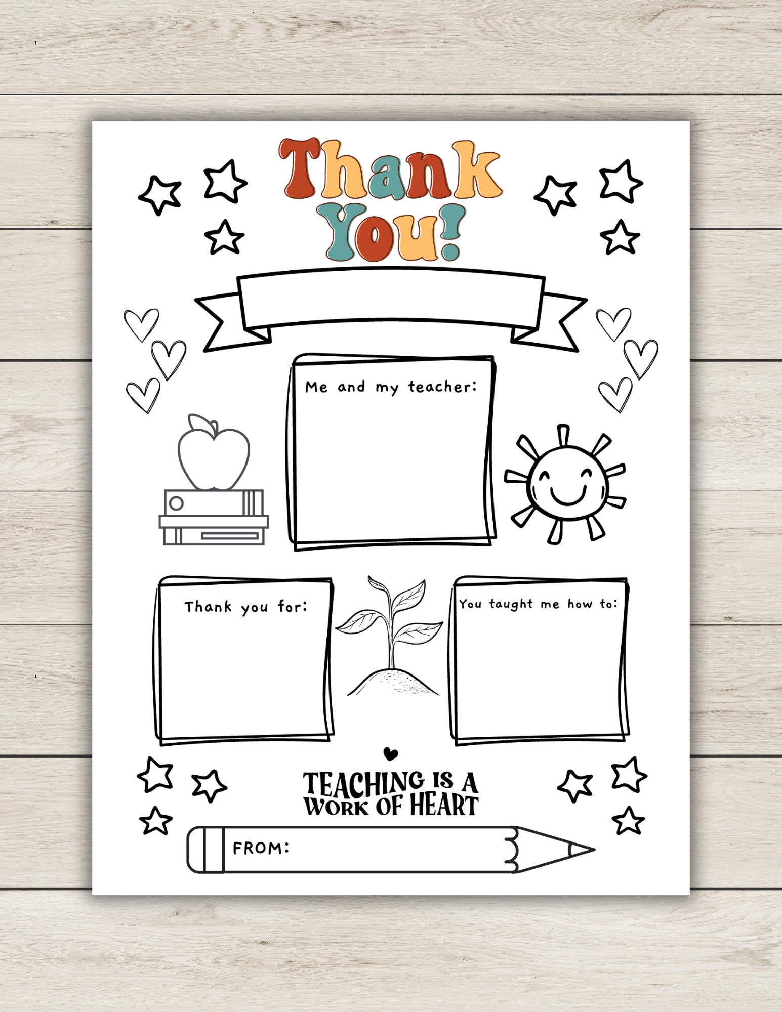 Teacher Appreciation Gift Printable - Thank You Letter for Teachers ...