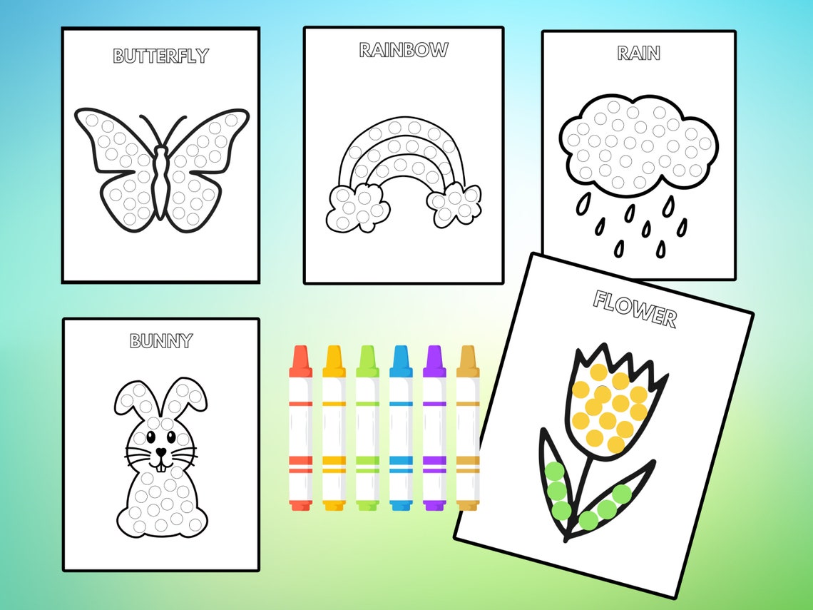 Spring Dot Marker Activities Do A Dot Marker Coloring Preschool Spring ...