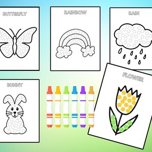 Spring Dot Marker Activities Do A Dot Marker Coloring Preschool Spring ...