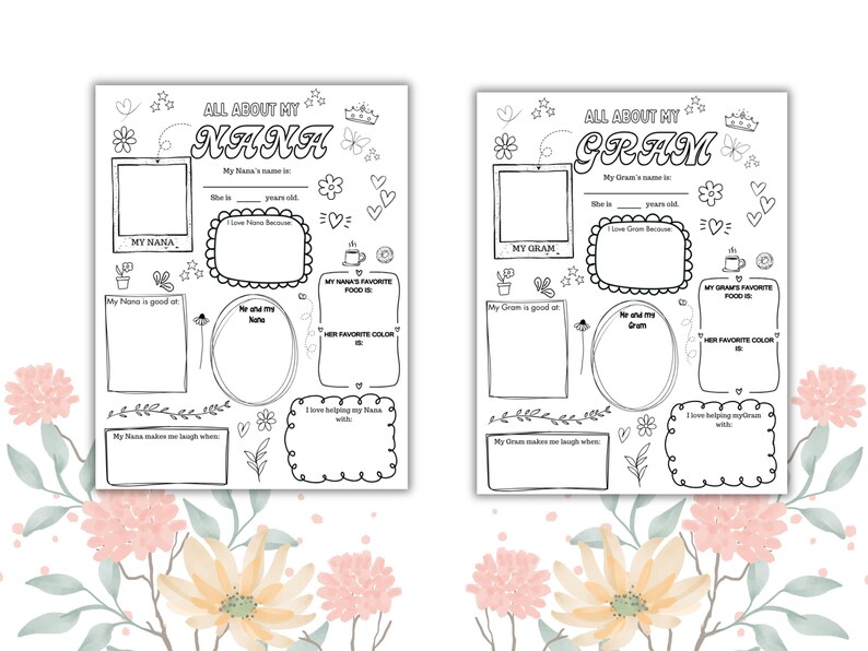 Mothers Day Printable Mothers Day Gift Mothers Day Questionnaire Gift ...