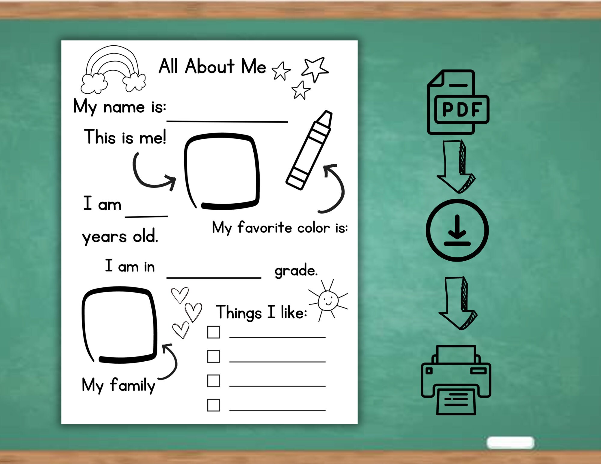 All About Me All About Me Kidsprintable Activity All About Me Kids ...