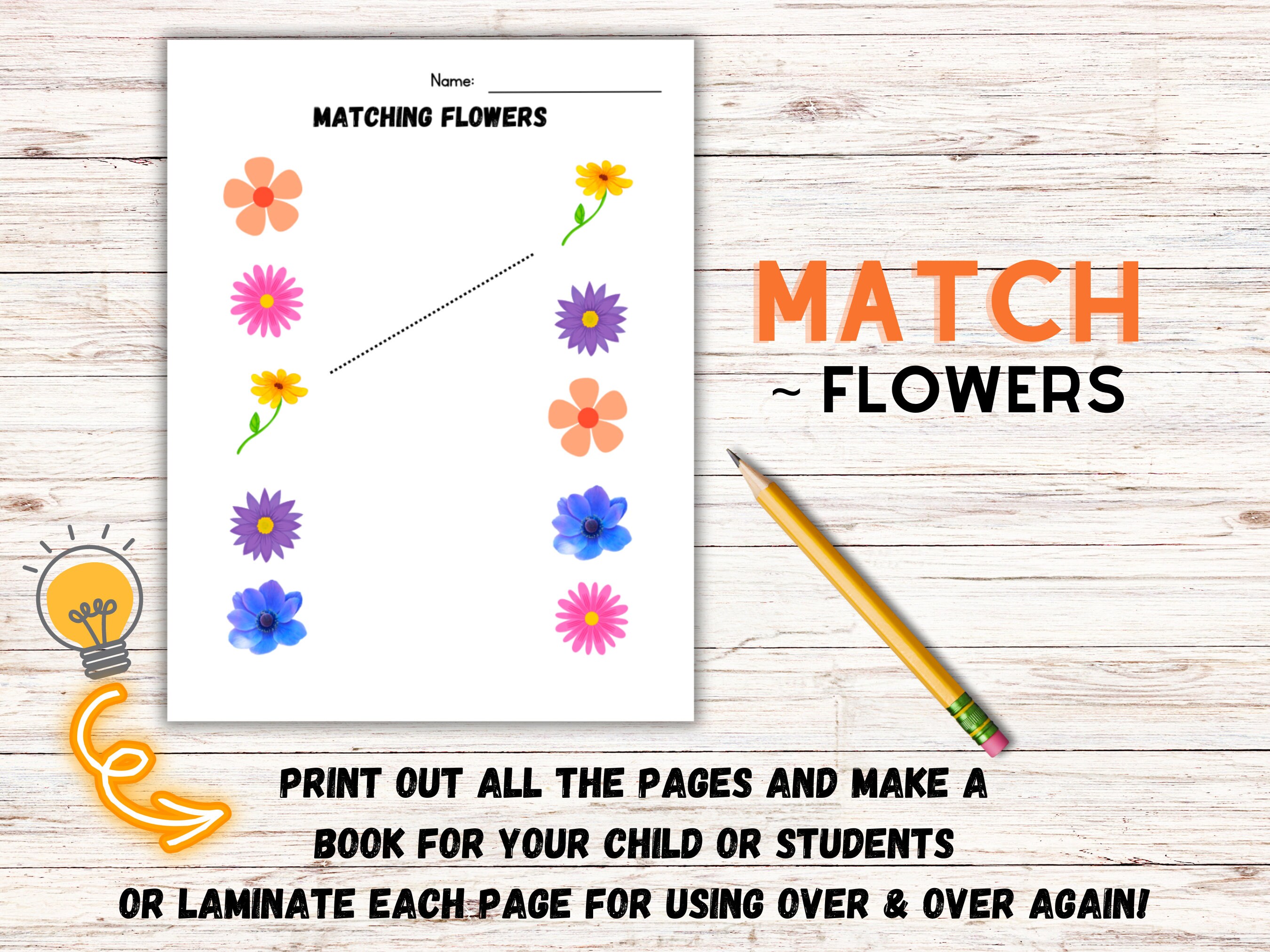 Printable Matching Worksheets for Preschool & Kindergarten ...