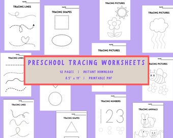 Preschool Tracing Worksheets | Prewriting Worksheets | Fine Motor ...