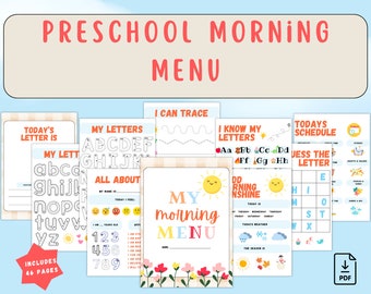 Preschool Morning Menu Printable Homeschool Preschool Worksheets ...
