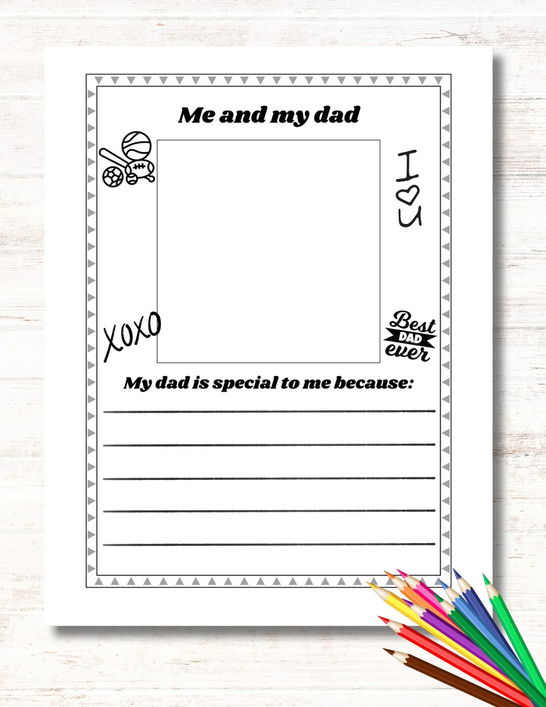 Fathers Day Printable | Me and My Dad | Fathers Day Gift | My Dad ...