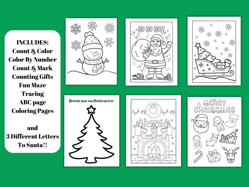 Preschool Christmas Activities christmas Preschool Packet Homeschool ...