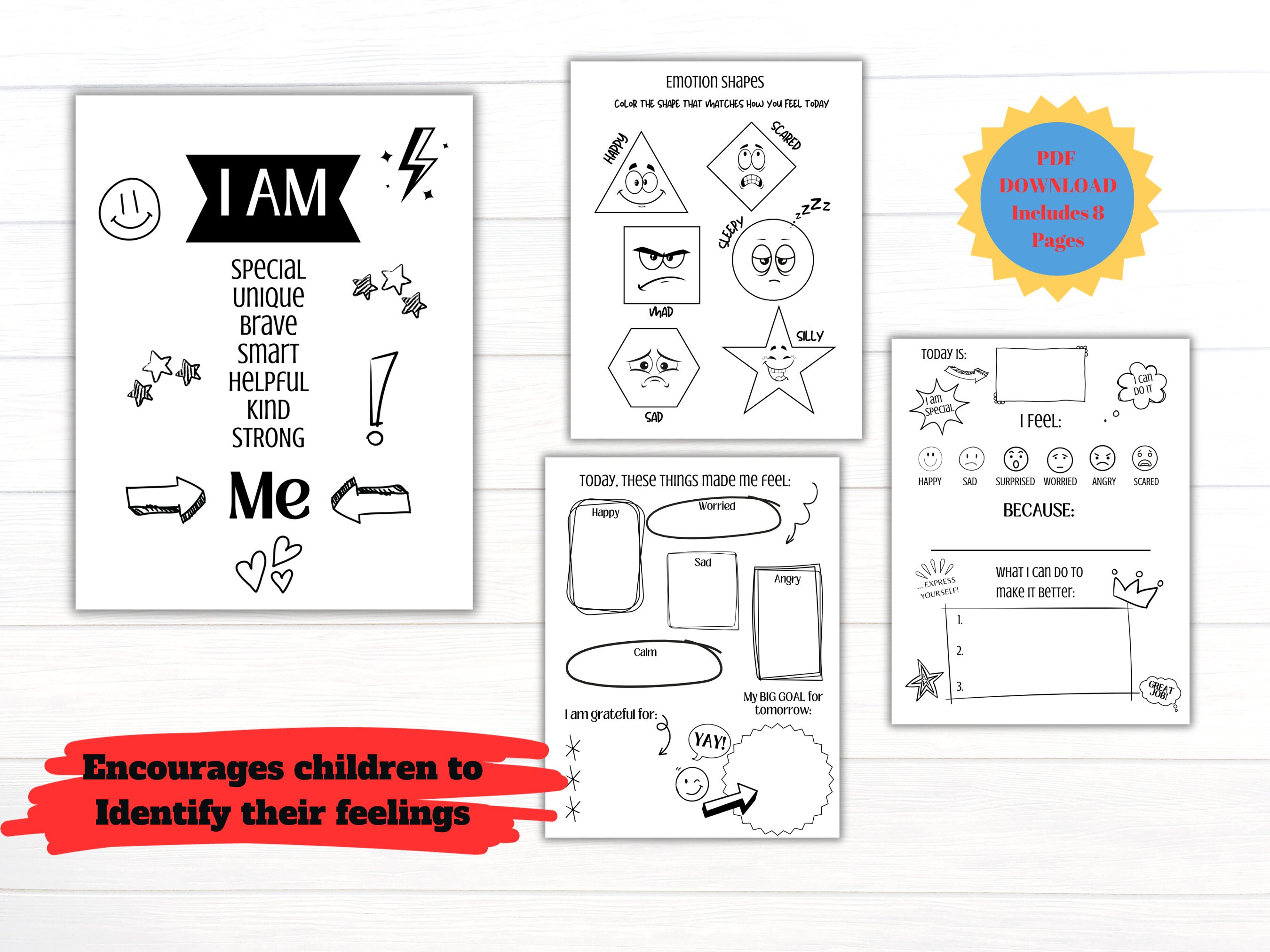 Kids Feelings Journal | Feelings Journal for Children | Emotions for ...