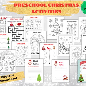 Preschool Christmas Activities christmas Preschool Packet Homeschool ...