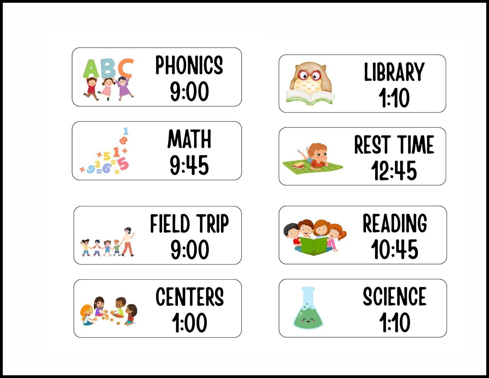 Daily Routine Cards for Teachers | Editable School Schedule Cards for ...