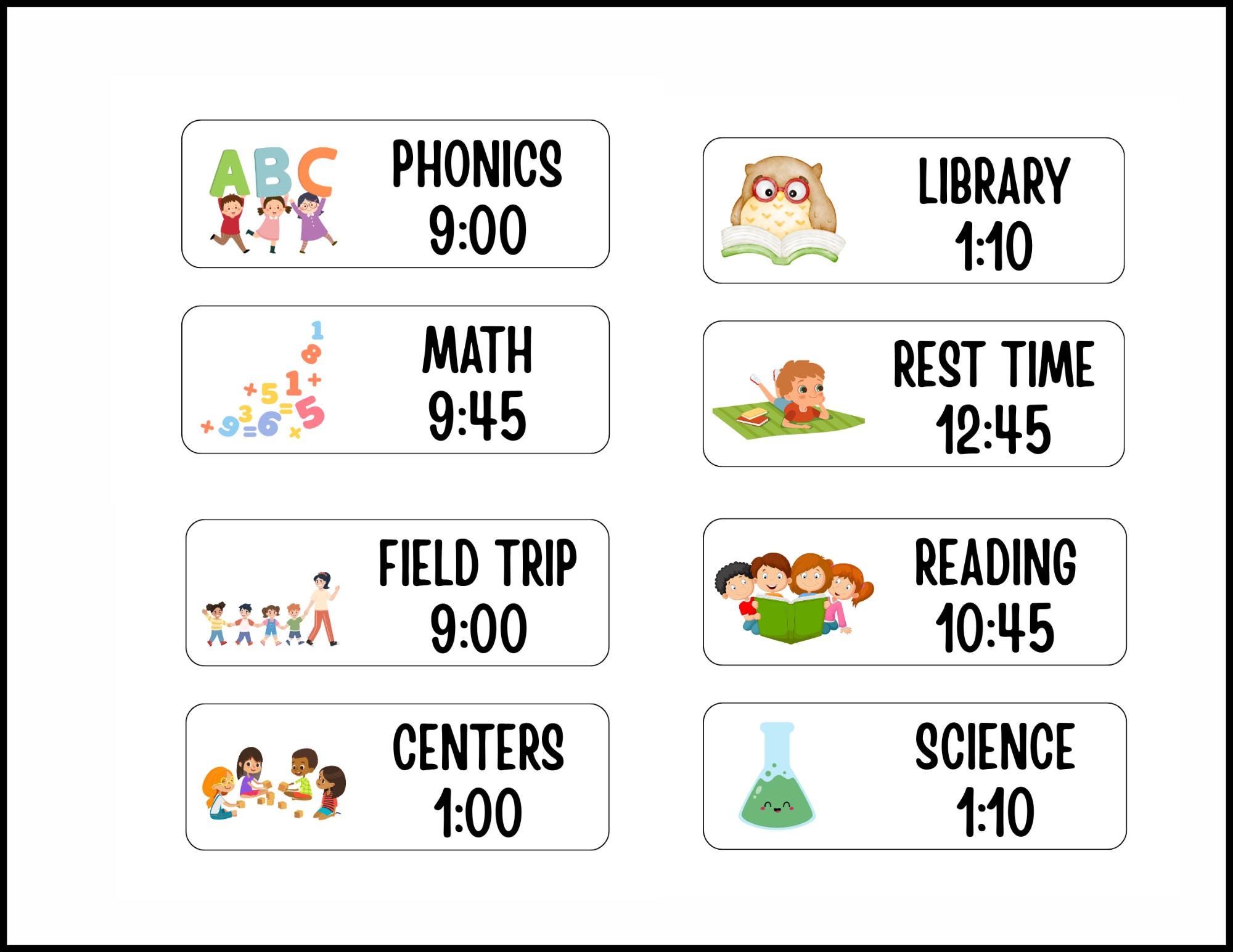 Daily Routine Cards for Teachers | Editable School Schedule Cards for ...