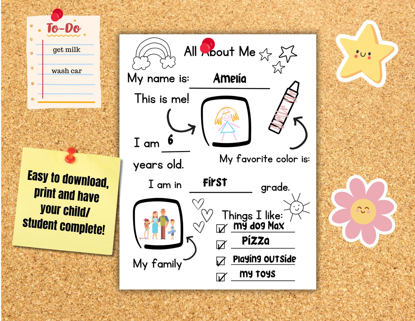 All About Me| All About Me Kids|printable Activity | All About Me Kids ...