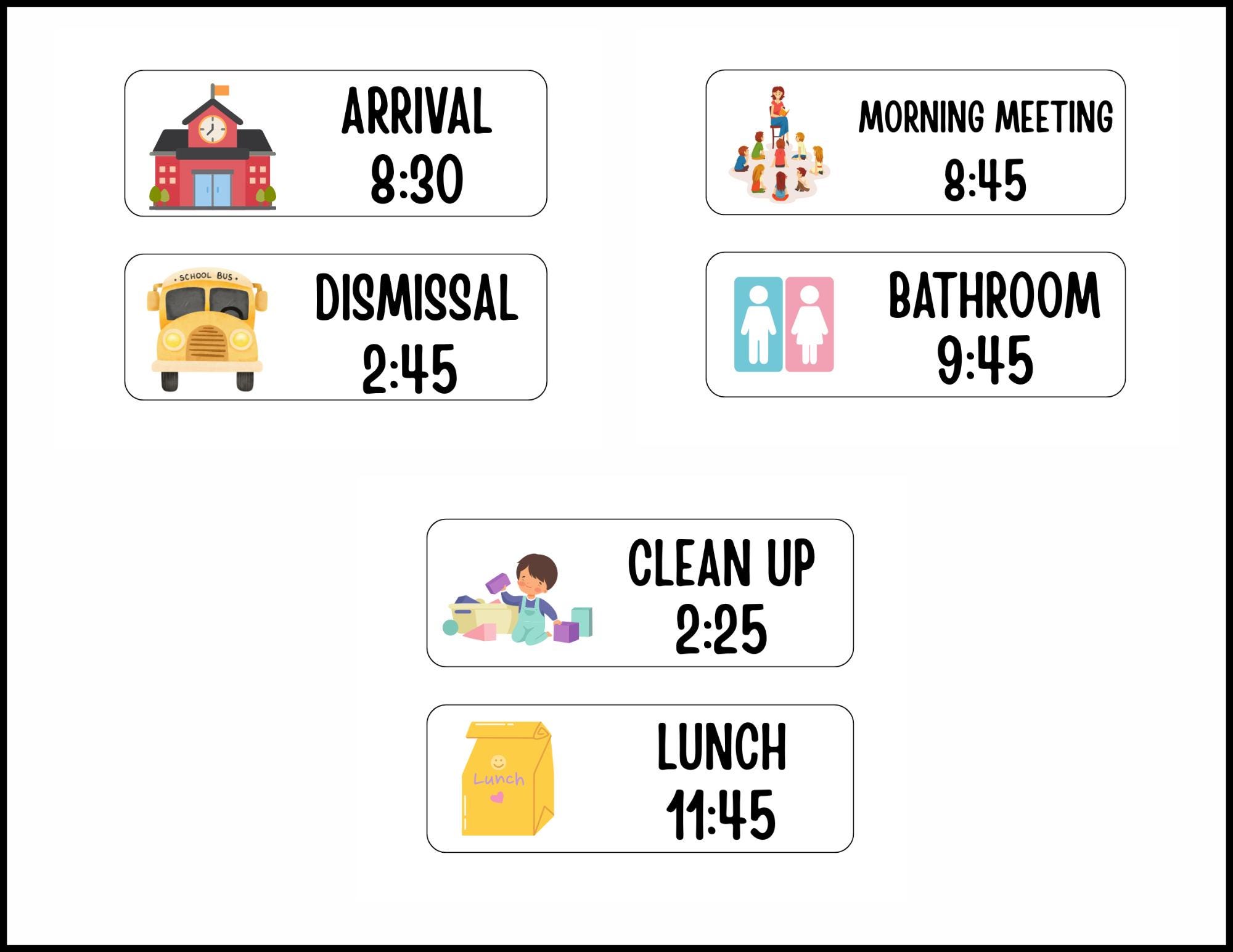 Daily Routine Cards for Teachers | Editable School Schedule Cards for ...