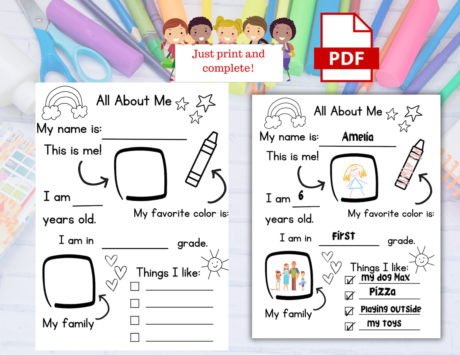 All About Me| All About Me Kids|printable Activity | All About Me Kids ...