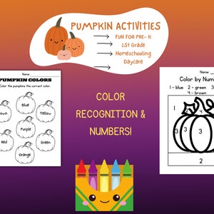 Pumpkin Activities | Preschool Learning Fall |kids Fall Activities ...