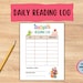 Reading Log | Reading Tracker | School Reading Log | Kids Reading Log ...