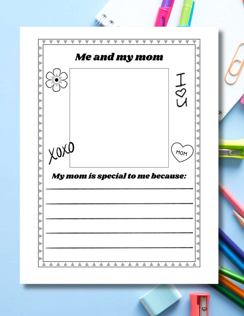 Mothers Day Printable | Me and My Mom | Mothers Day Gift | My Mom ...