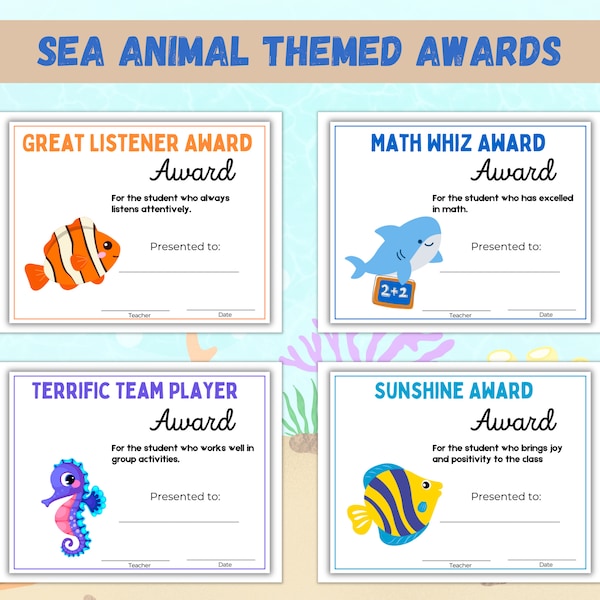 Beach Themed Awards - Etsy
