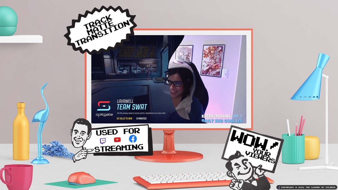 OBS Overlay, Track Matte, Stinger Transition, Animated Overlay, Twitch ...