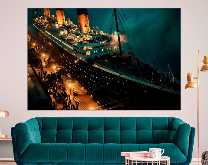 Handmade Titanic Model in Frame With Illumination Historical Art - Etsy