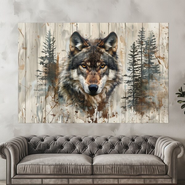 Wolf Painting - Etsy