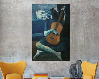 Pablo Picasso the Old Guitarist Canvas Box Art/ - Etsy