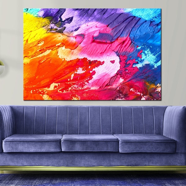 Colorful Canvas Art - Etsy