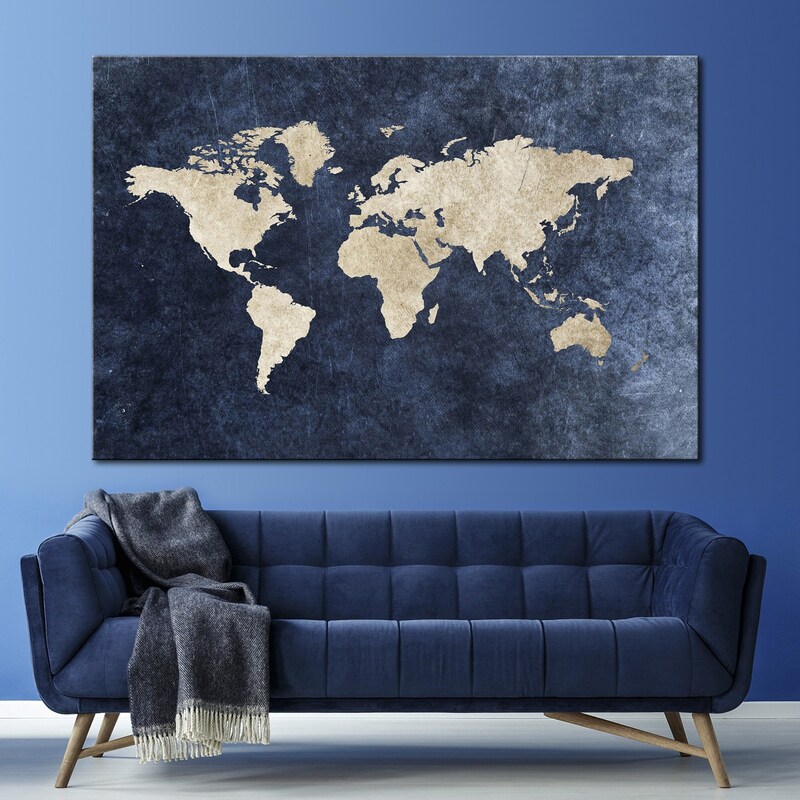 Abstract World Map - Etsy