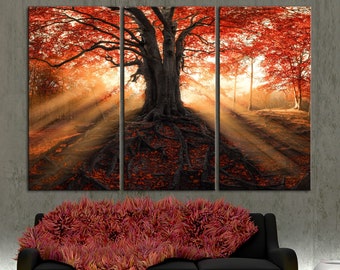 Autumn Tree Wall Art | Etsy
