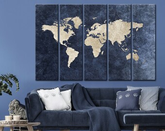 Abstract World Map - Etsy