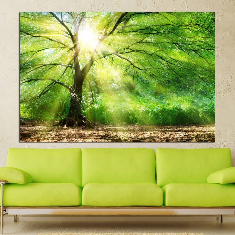 Green Tree Art Print - Etsy