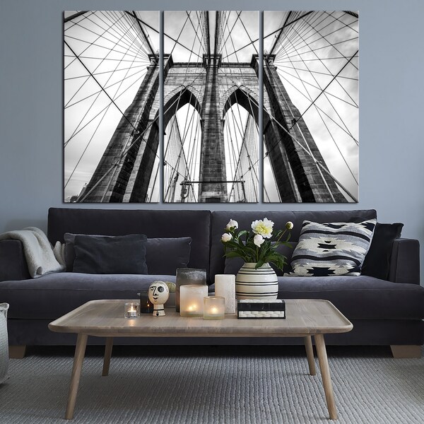 Black and White Bridge Wall Art - Etsy