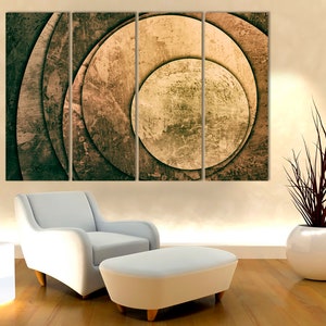 Abstract Circles Canvas Wall Art Abstract Circle Art Large Canvas Art ...
