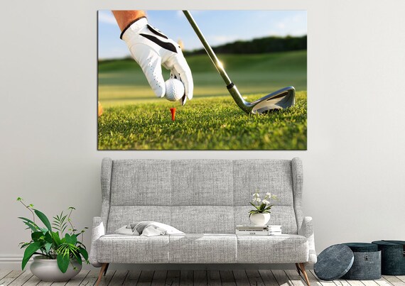 Golf Canvas Wall Decor Large Sport Canvas Sets Golf Club Wall - Etsy