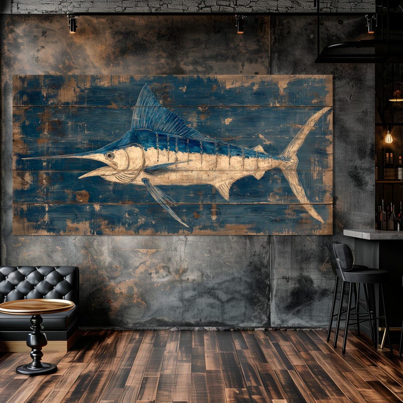 Blue Ocean Wall Canvas - Etsy